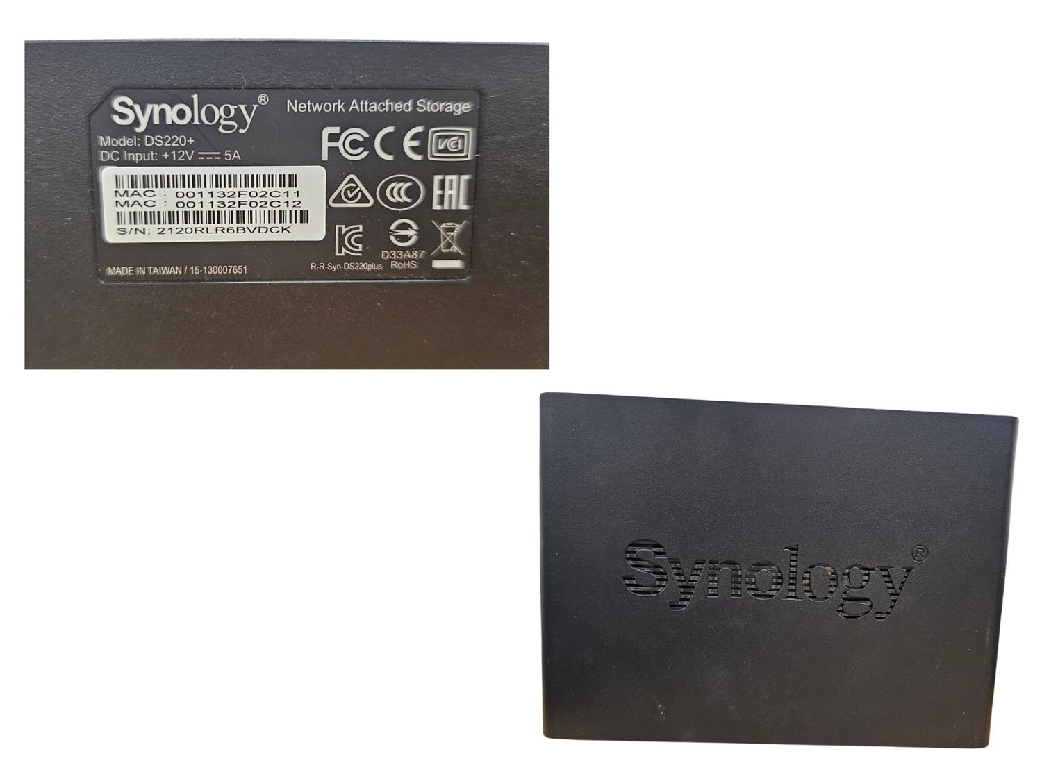 Synology DiskStation NAS DS220+ Celeron CPU J4025 10GB Total RAM 2x 4T ...